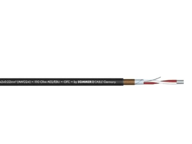 Sommer Cable DMX kabel, 2x0,22 mm, černý, 100 m role :: HDT shop